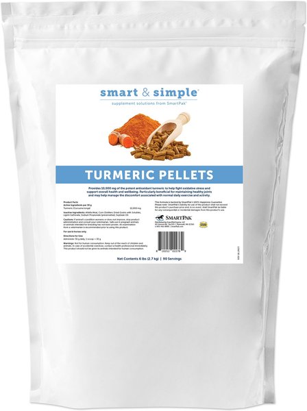 SMARTPAK Smart & Simple Turmeric Pellet Horse Supplement, 6-lb bag ...