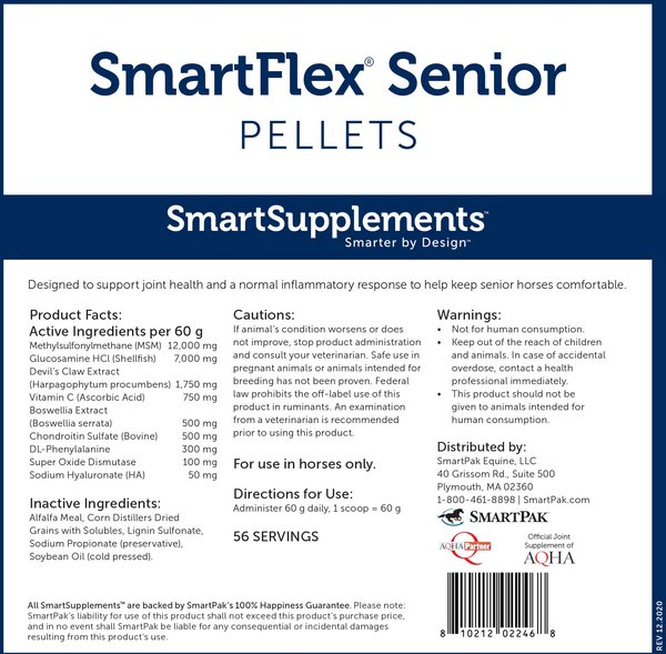 SMARTPAK SmartSupplements SmartFlex Senior Pellet Horse Joint ...