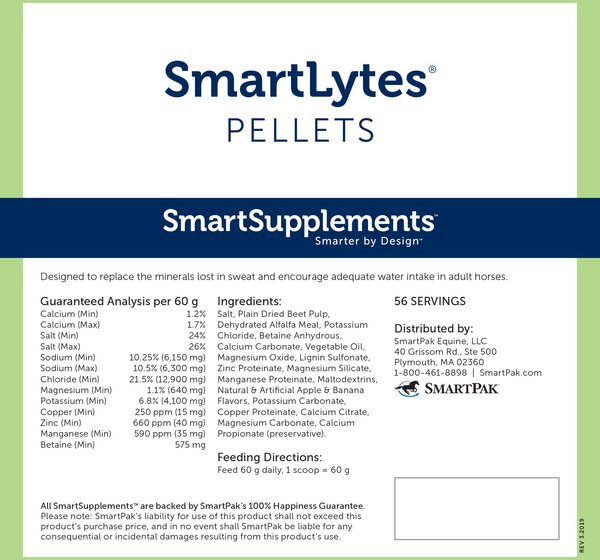 SMARTPAK SmartSupplements SmartLytes Pellet Horse Electrolyte ...