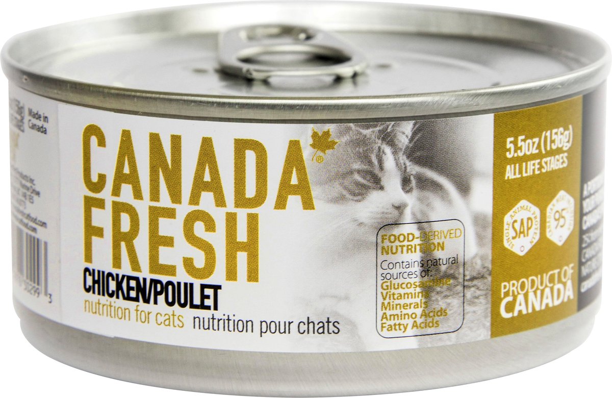 CANADA FRESH Chicken Canned Cat Food, 5.5-oz, case of 24 - Chewy.com
