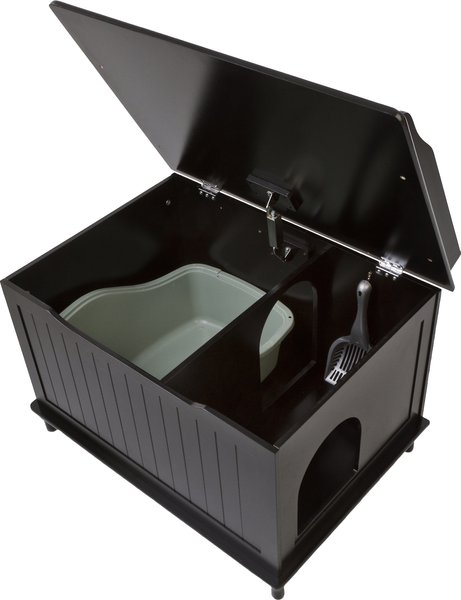 DESIGNER PET PRODUCTS Catbox Enclosure Litter Box, Black - Chewy.com