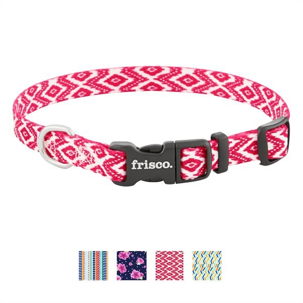 FRISCO Patterned Polyester Dog Collar, XS: 8 to 12-in neck, 3/8-in W ...