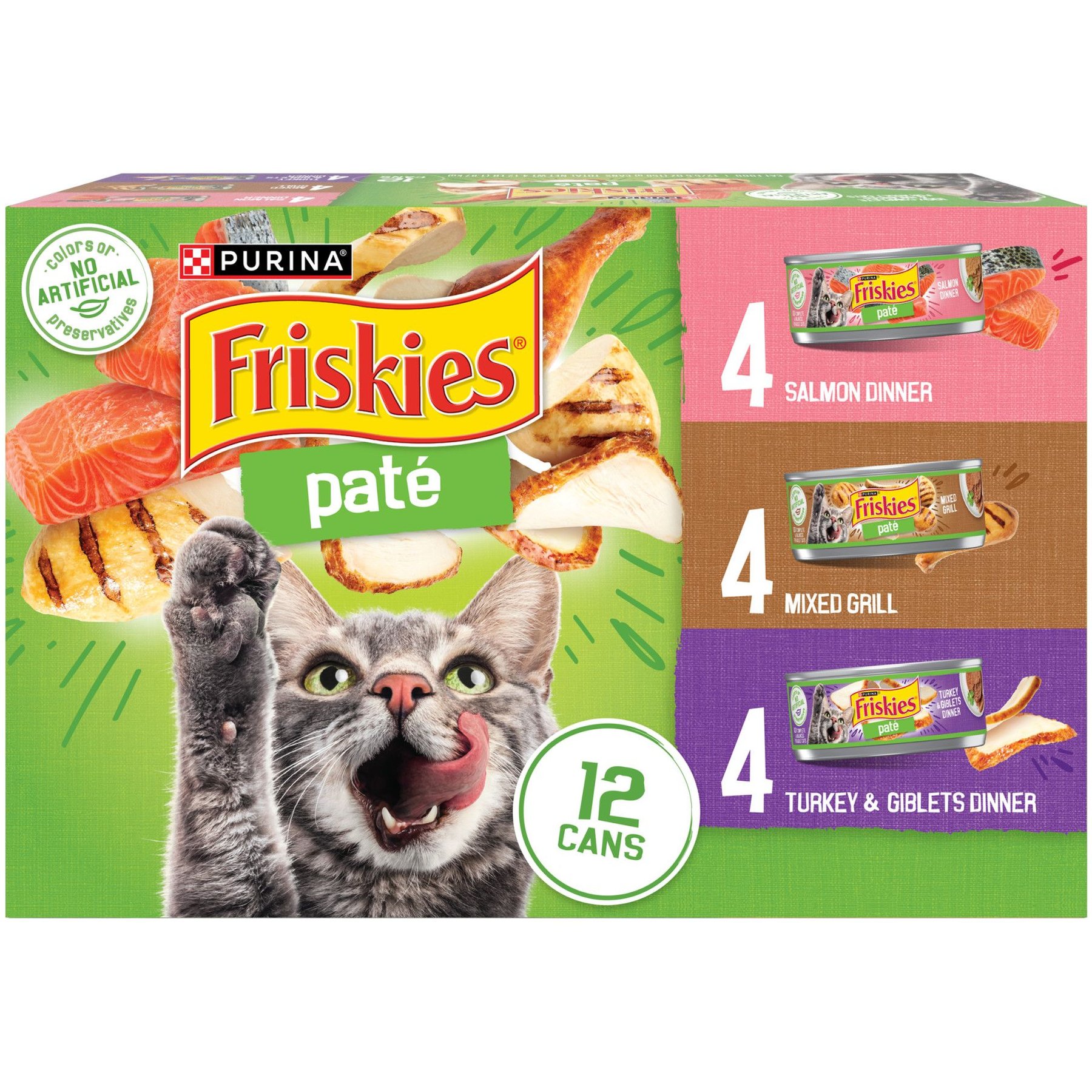 FRISKIES Salmon Dinner, Turkey & Giblets Dinner & Mixed Grill Variety ...