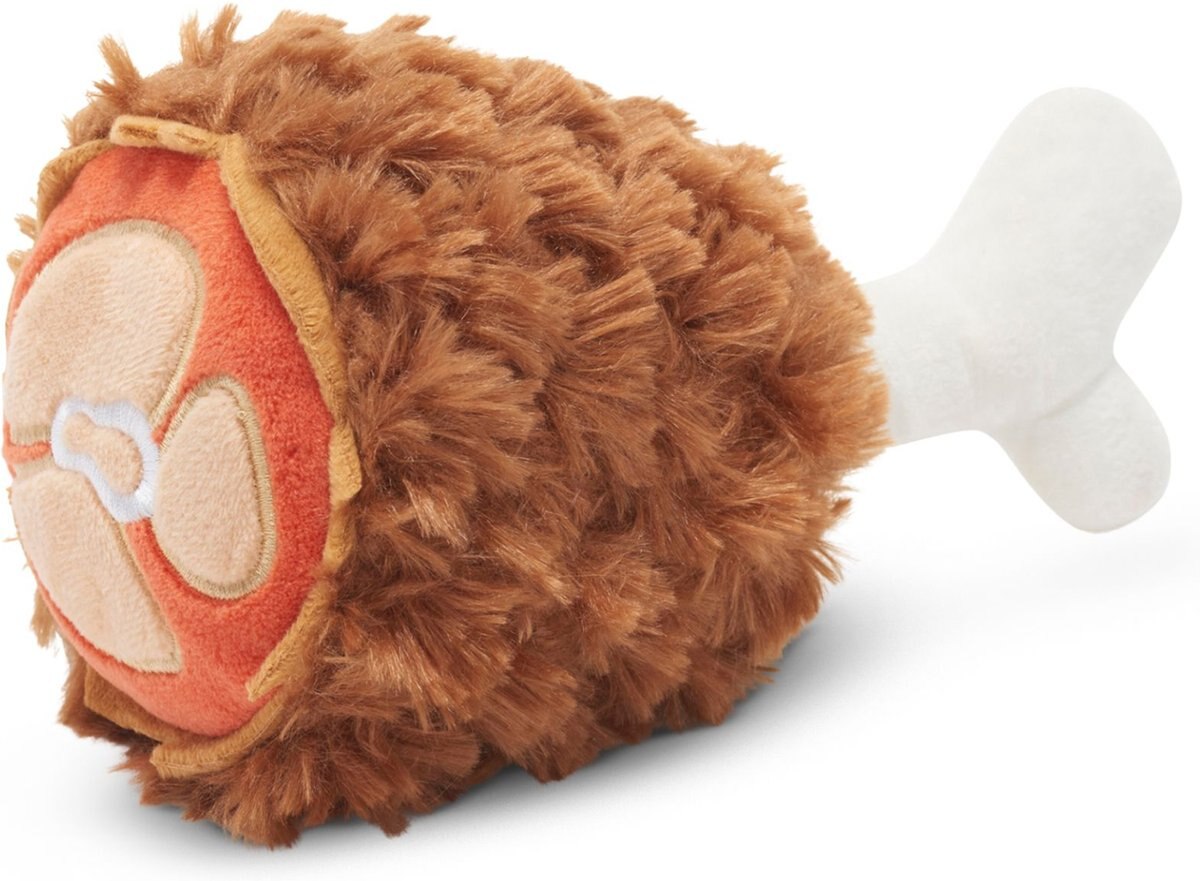 BARK Tavern Turkey Leg Squeaky Plush Dog Toy, Brown - Chewy.com