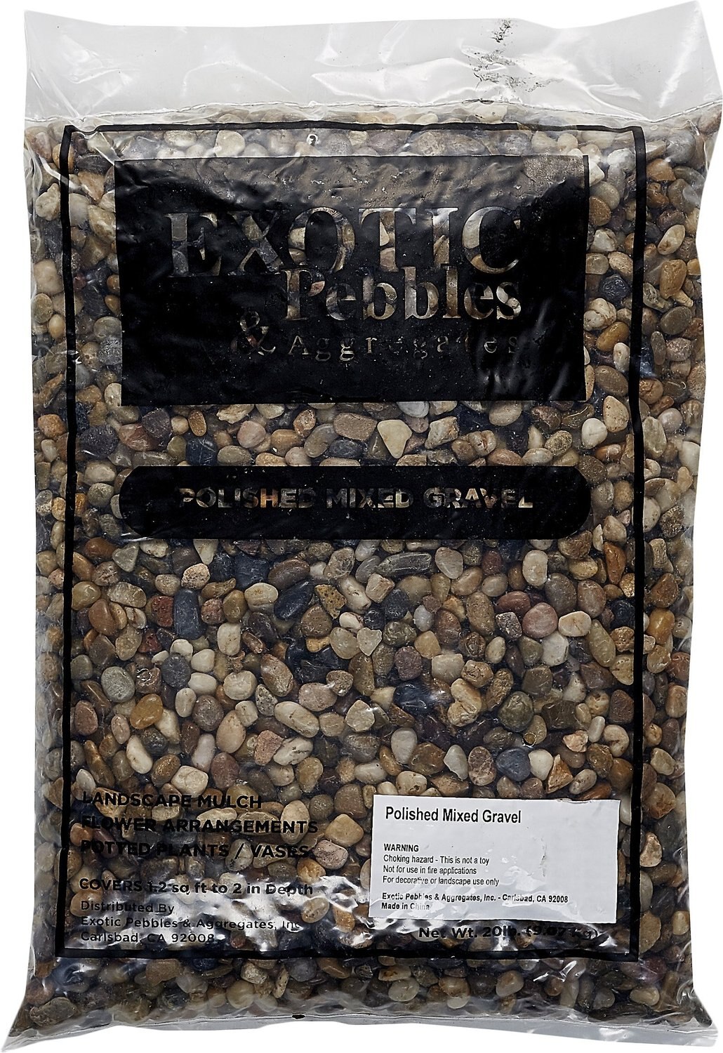 EXOTIC PEBBLES Polished Mixed Reptile & Terrarium Gravel, 20-lb bag ...
