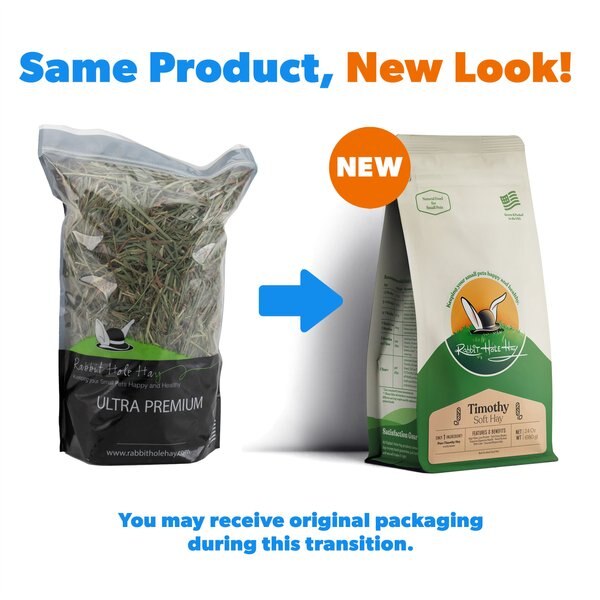 RABBIT HOLE HAY Ultra Premium Hand-Packed Soft Timothy Hay for Small ...