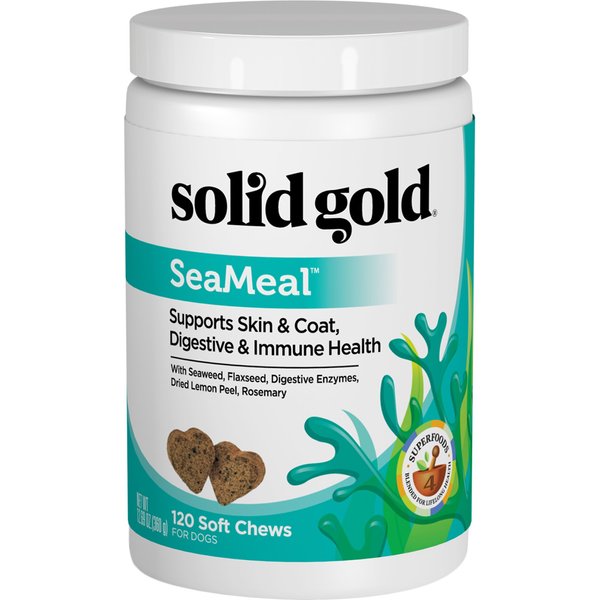 SOLID GOLD SeaMeal Skin & Coat, Digestive & Immune Health Soft Chews ...