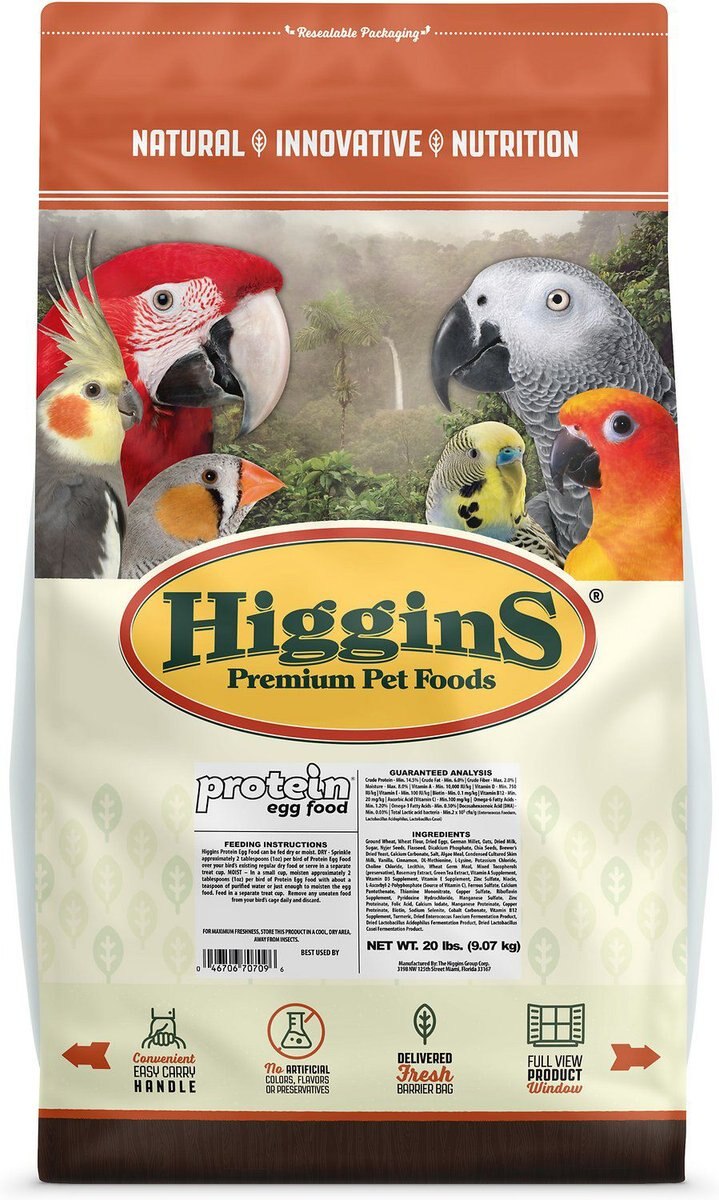 HIGGINS Protein Egg Bird Food, 20-lb bag - Chewy.com