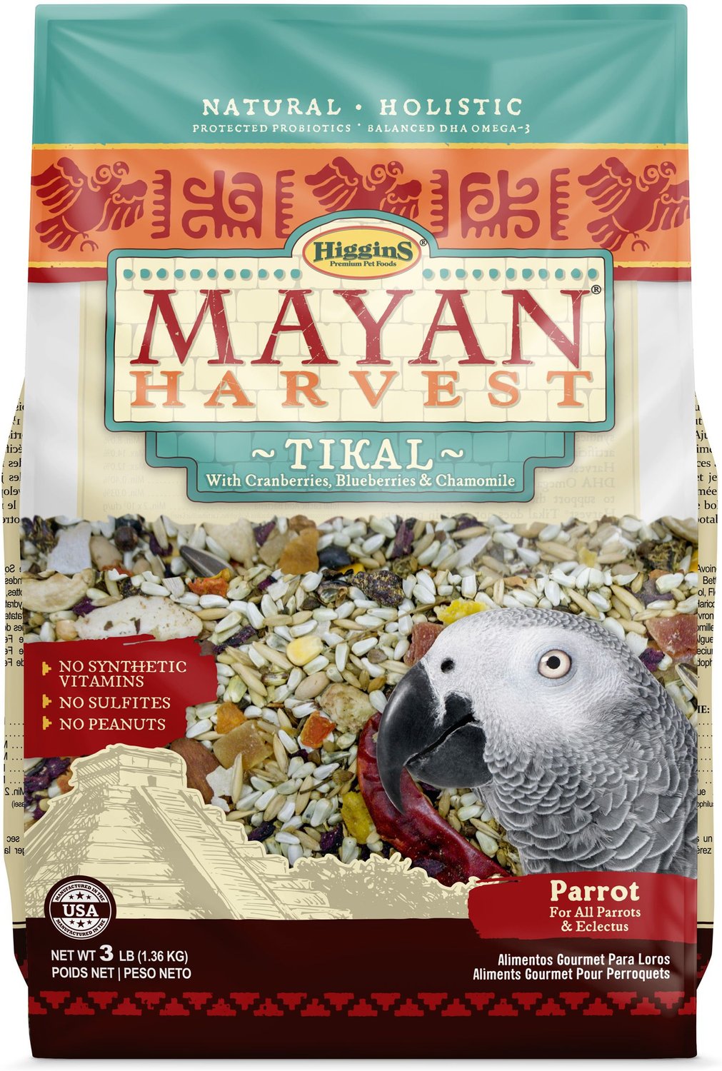 HIGGINS Mayan Harvest Tikal Parrot Food, 3-lb bag - Chewy.com