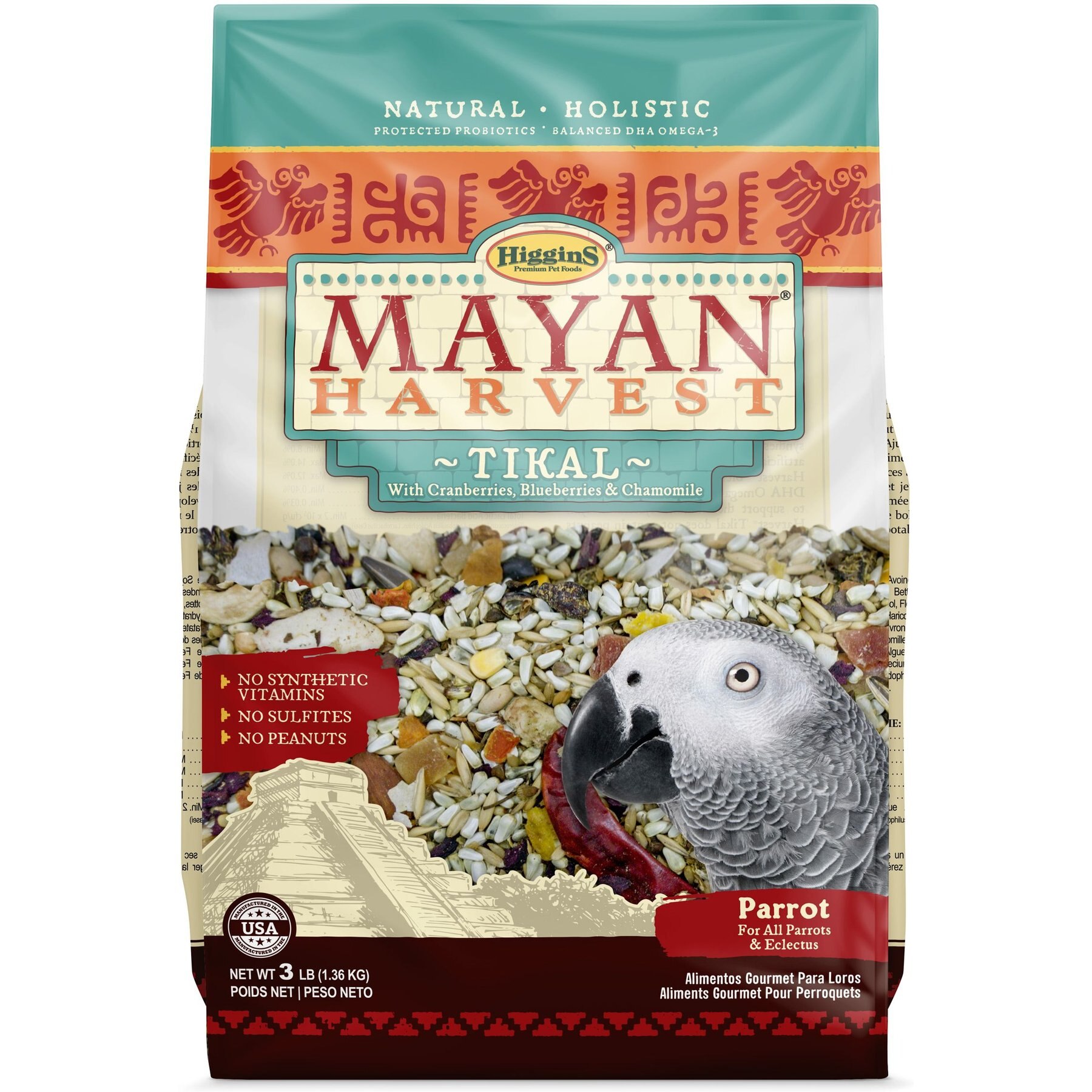 HIGGINS Mayan Harvest Tikal Parrot Food, 3-lb bag - Chewy.com