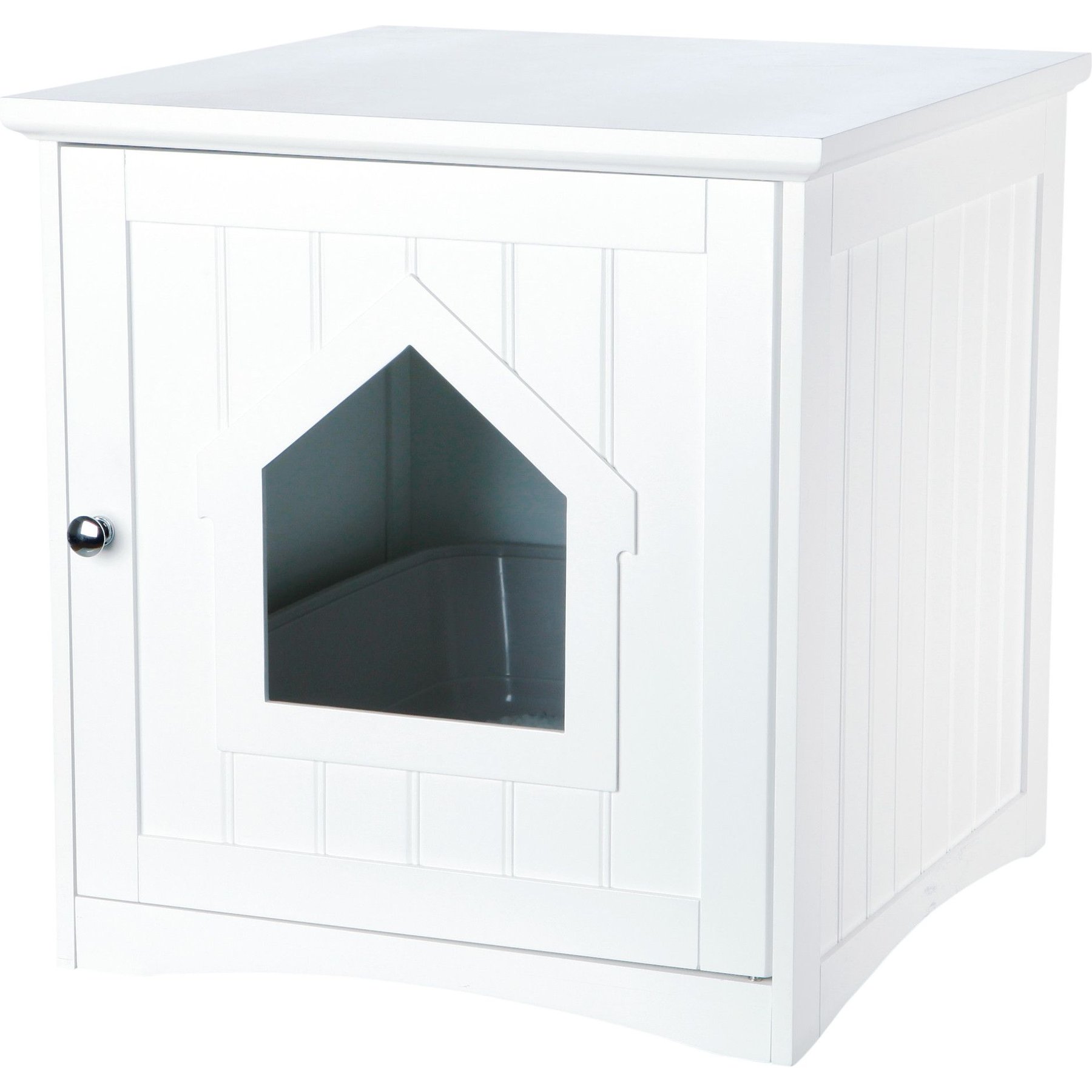 TRIXIE Wooden Cat Home & Litter Box Cover, White - Chewy.com
