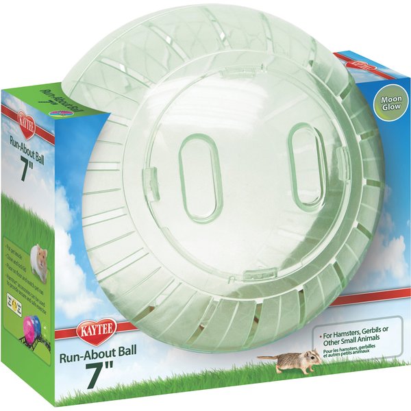 KAYTEE Run-About Small Animal Exercise Ball, 7-in, Moon Glow - Chewy.com
