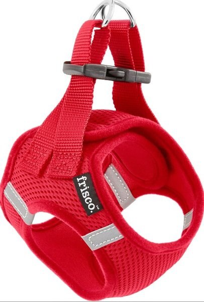 FRISCO Small Breed Soft Vest Step In Back Clip Dog Harness, Red, 18 to ...