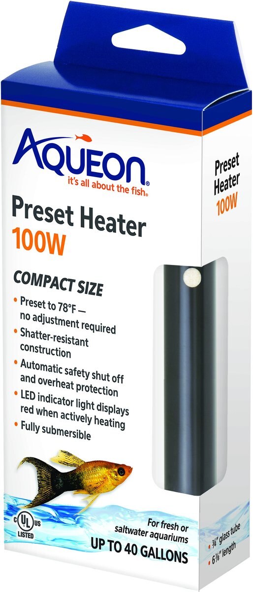AQUEON Preset Aquarium Heater, 100-watt - Chewy.com