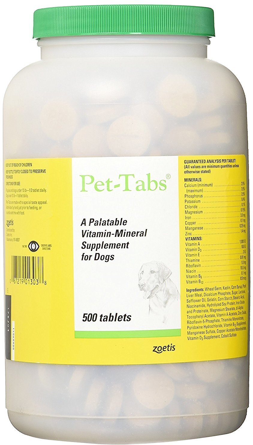 PET-TABS Vitamin-Mineral Dog Supplement, 500 count - Chewy.com