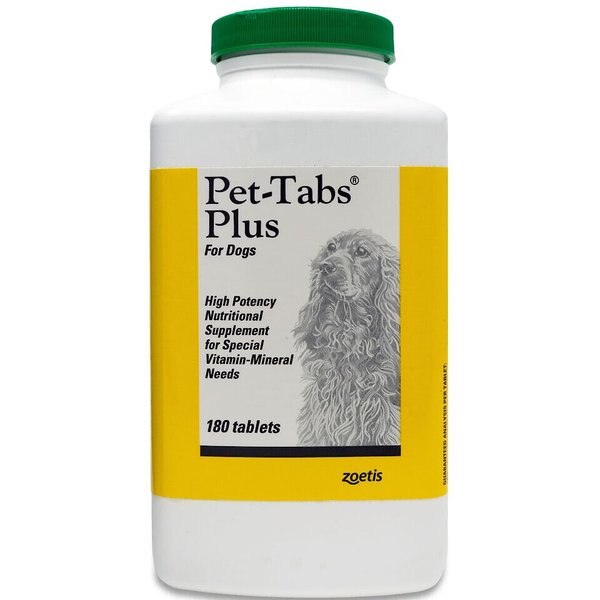 PET-TABS Plus Vitamin-Mineral Dog Supplement, 180 count - Chewy.com