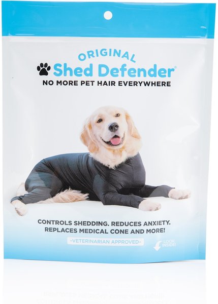 SHED DEFENDER Original Dog Onesie, Black, Medium - Chewy.com