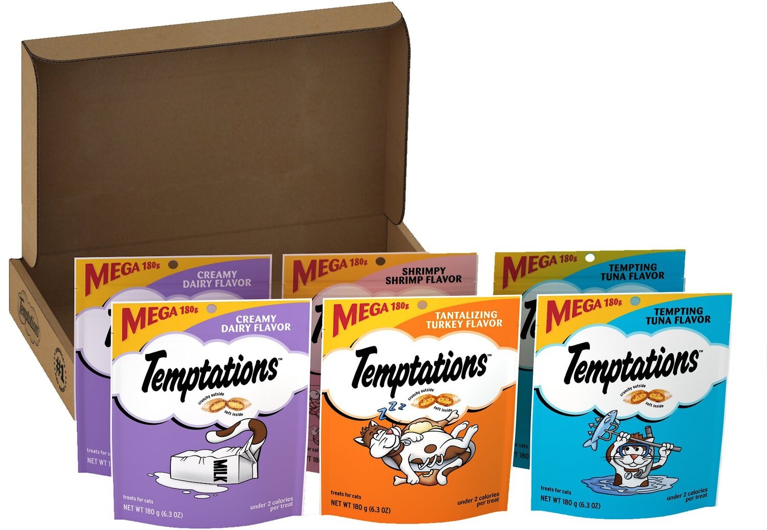 TEMPTATIONS Classic Variety Pack Creamy Dairy, Tempting Tuna, Shrimpy ...