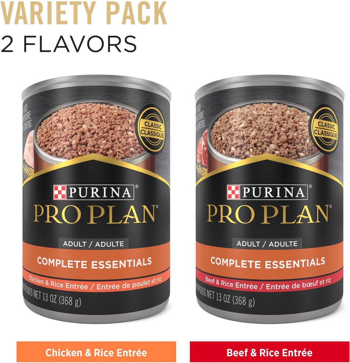 PURINA PRO PLAN Complete Essentials Entrees Wet Dog Food Variety Pack ...