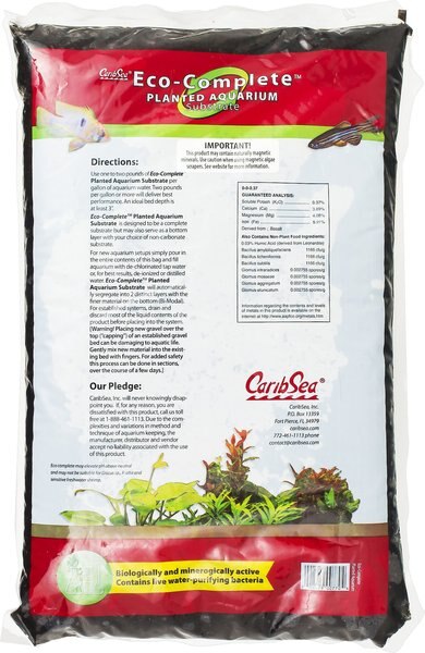 CARIBSEA Eco-Complete Planted Aquarium Substrate, Black, 20-lb bag ...
