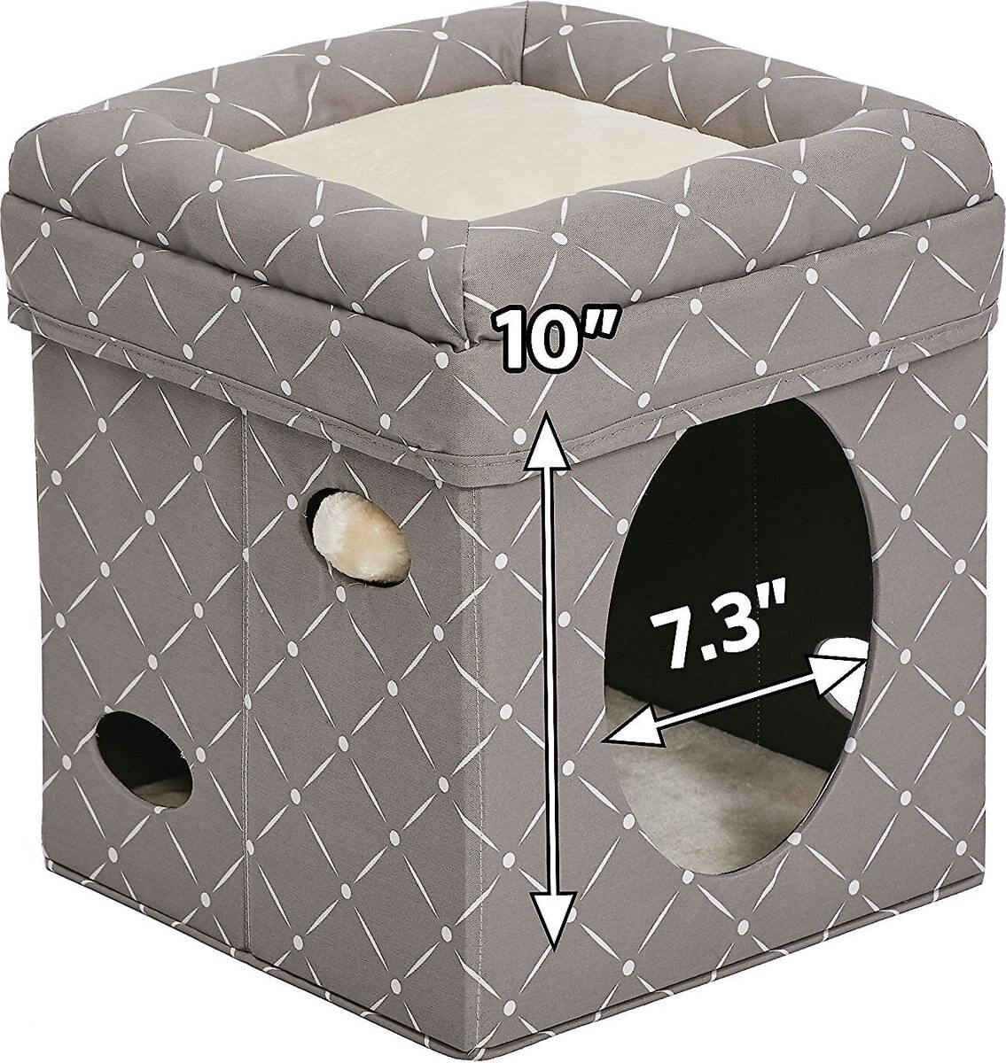 MIDWEST Curious Cube Cat Condo, Geometric Mushroom - Chewy.com