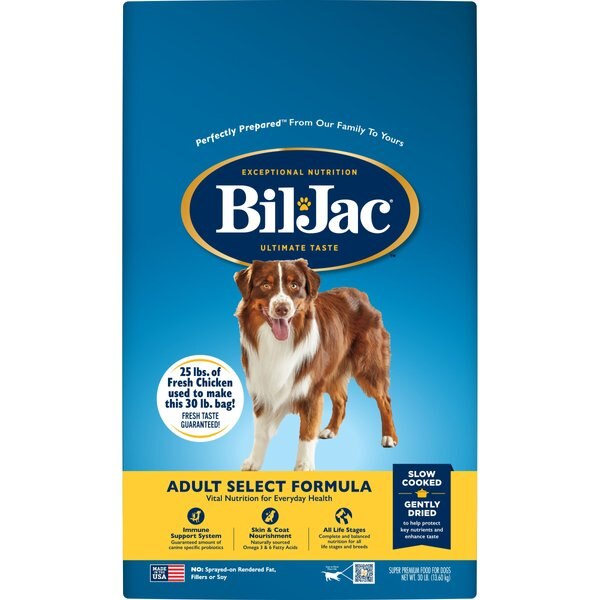 BIL-JAC Adult Select Chicken Recipe Dry Dog Food, 30-lb bag - Chewy.com