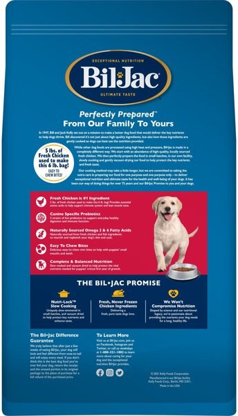BIL-JAC Puppy Select Chicken Recipe Dry Dog Food, 6-lb bag - Chewy.com