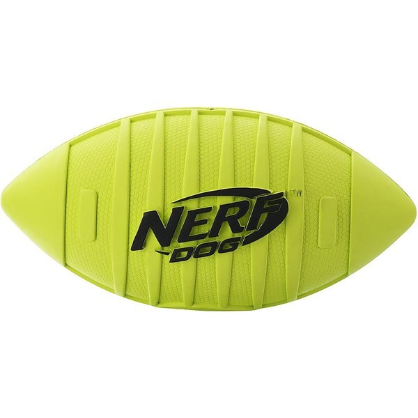 NERF DOG Ridged Squeak Football Dog Toy, Large, Blue - Chewy.com