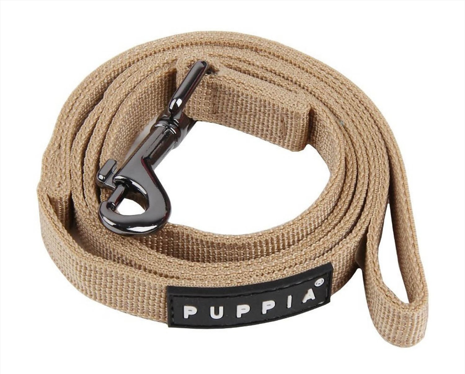 PUPPIA Two-Tone Polyester Dog Leash, Beige, Medium: 3.94-ft long, 0.6 ...