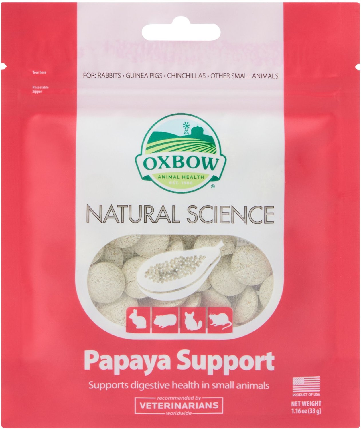 OXBOW Natural Science Papaya Support Digestive Health Small Animal ...