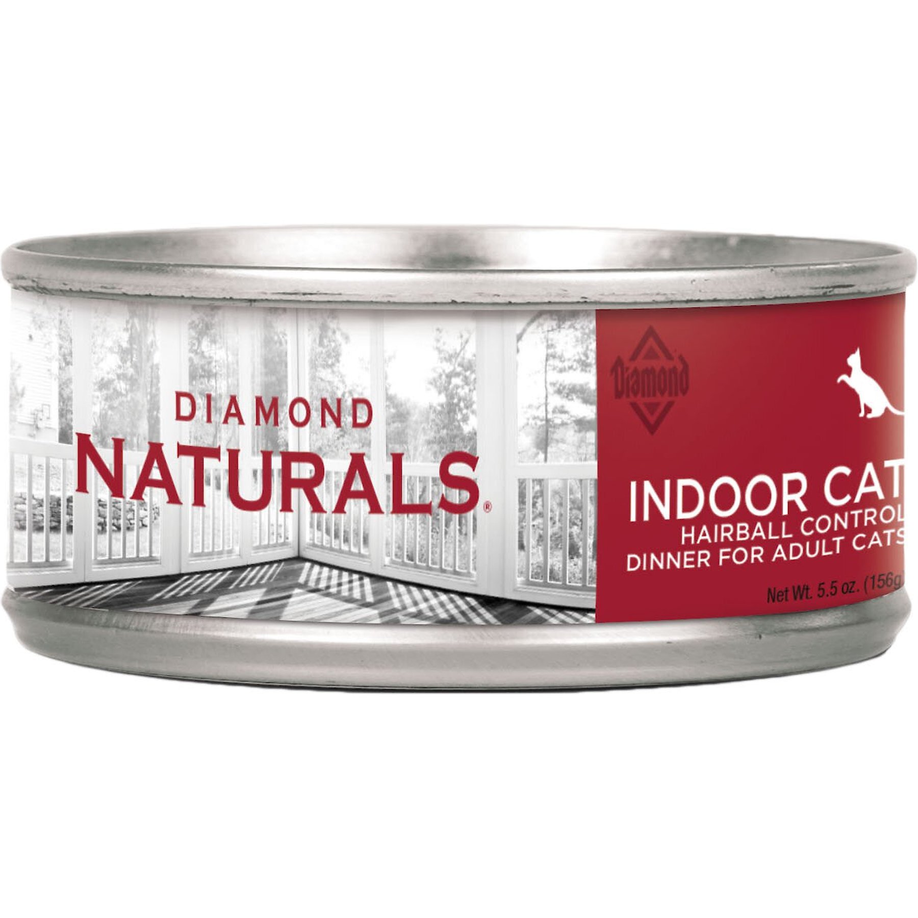 DIAMOND Naturals Indoor Hairball Control Adult Canned Cat Food, 5.5-oz ...
