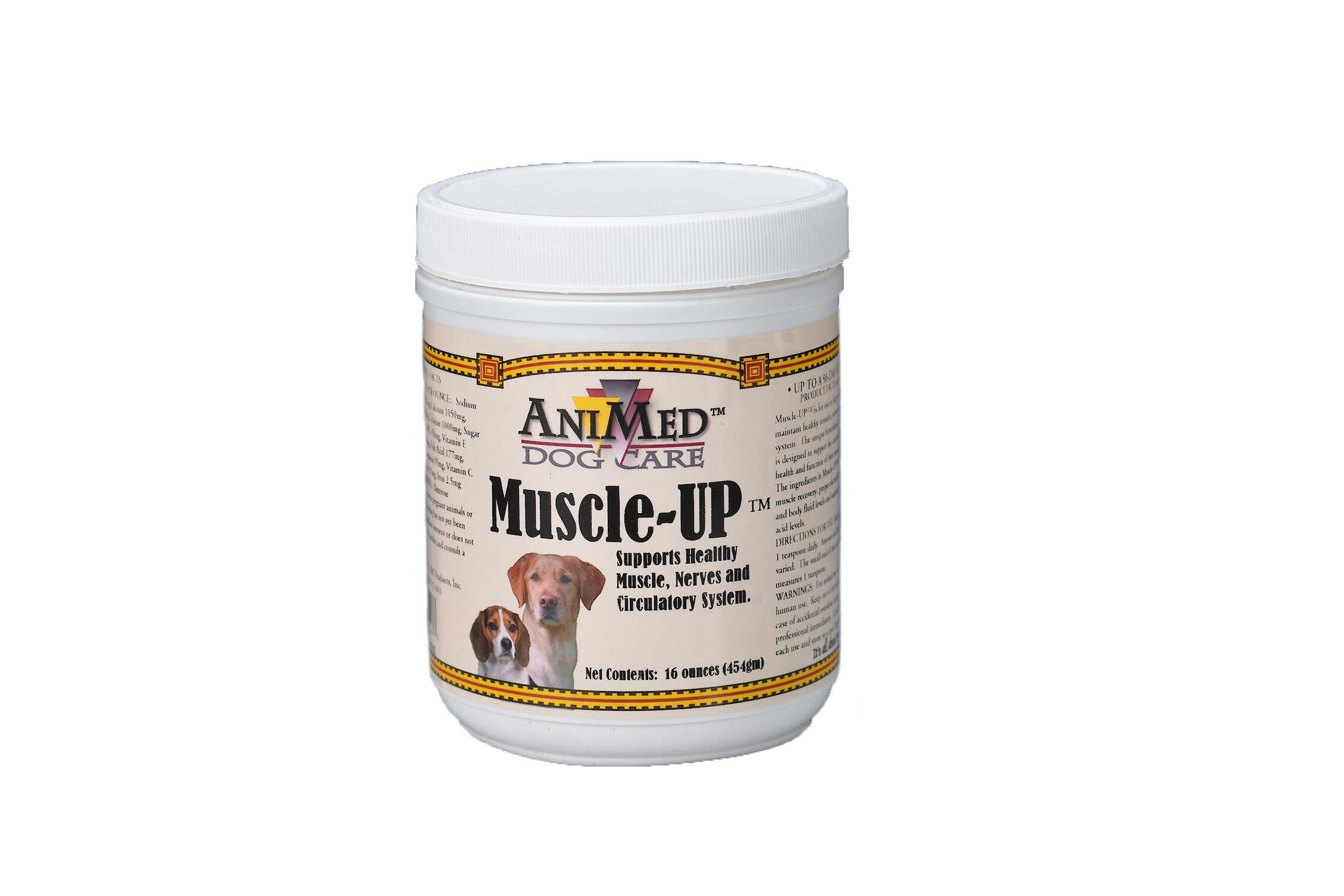 Questions and Answers about ANIMED Muscle-Up Dog Supplement, 16-oz tub