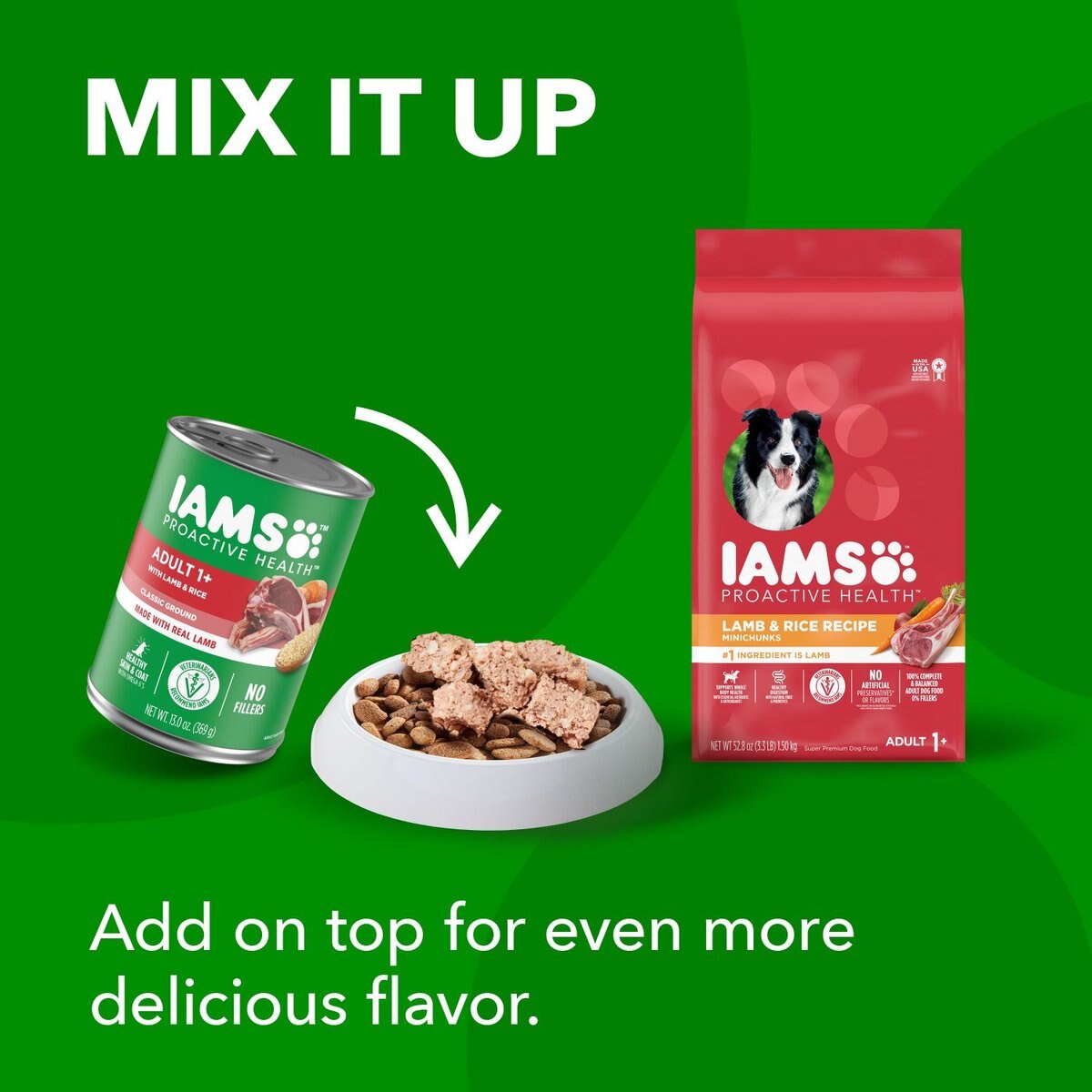 IAMS Minichunks High-Protein with Real Lamb Adult Dry Dog Food, 15-lb ...