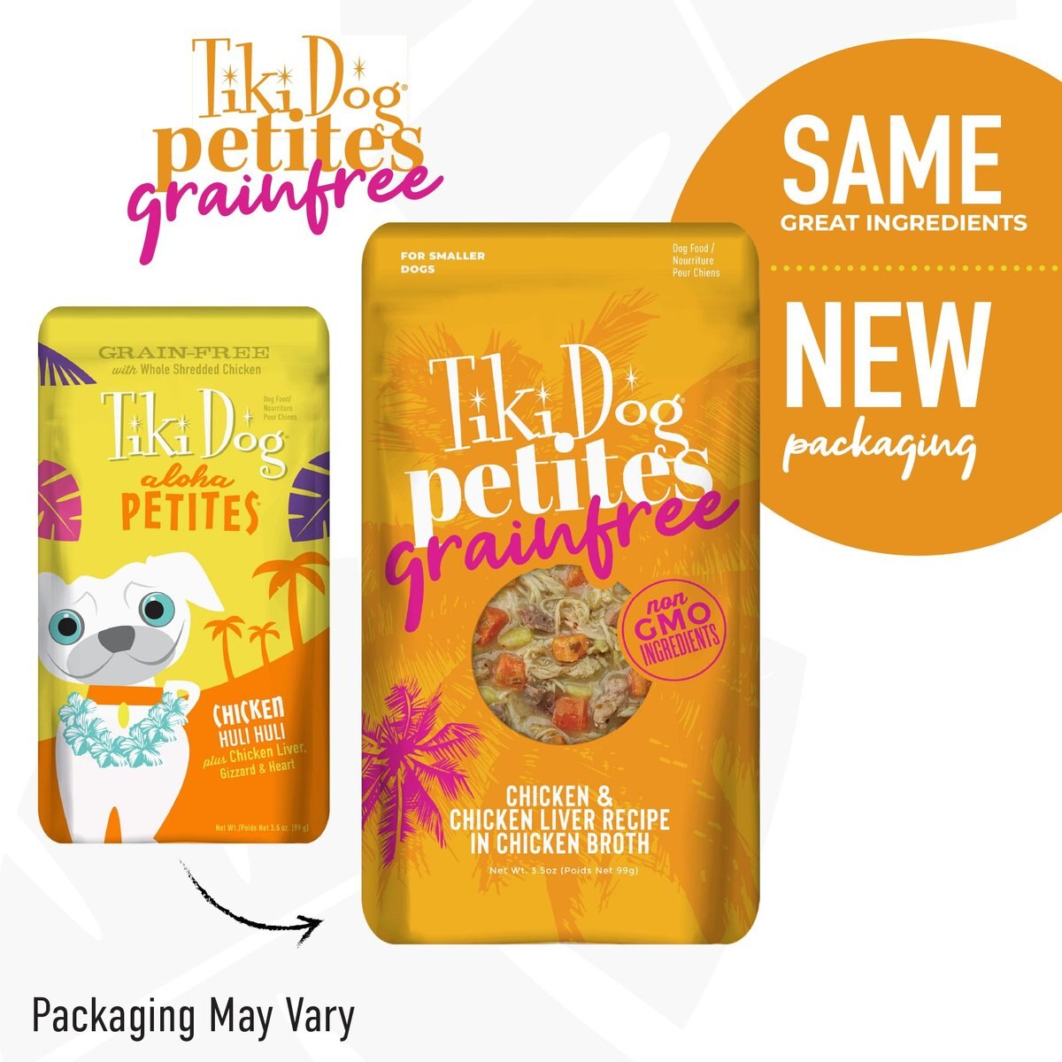 TIKI DOG Aloha Petites Chicken Huli Huli Grain-Free Dog Food, 3.5-oz ...