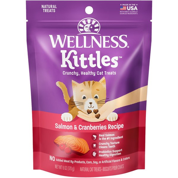 WELLNESS Kittles Natural Grain Free Tuna & Cranberries Crunchy Cat ...