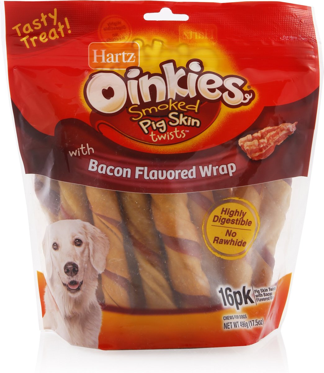 Discontinued - HARTZ Oinkies Sizzling Twists Bacon Flavored Rawhide ...