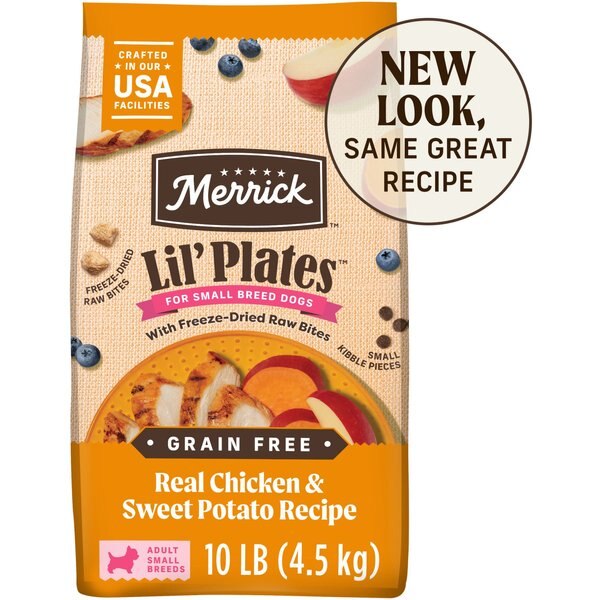 MERRICK Lil' Plates Grain-Free Small Breed Dry Dog Food Real Chicken ...