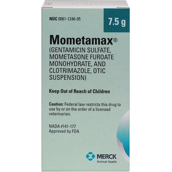 MOMETAMAX (Gentamicin / Mometasone / Clotrimazole) Otic Suspension for Dogs, 7.5-g - Chewy.com