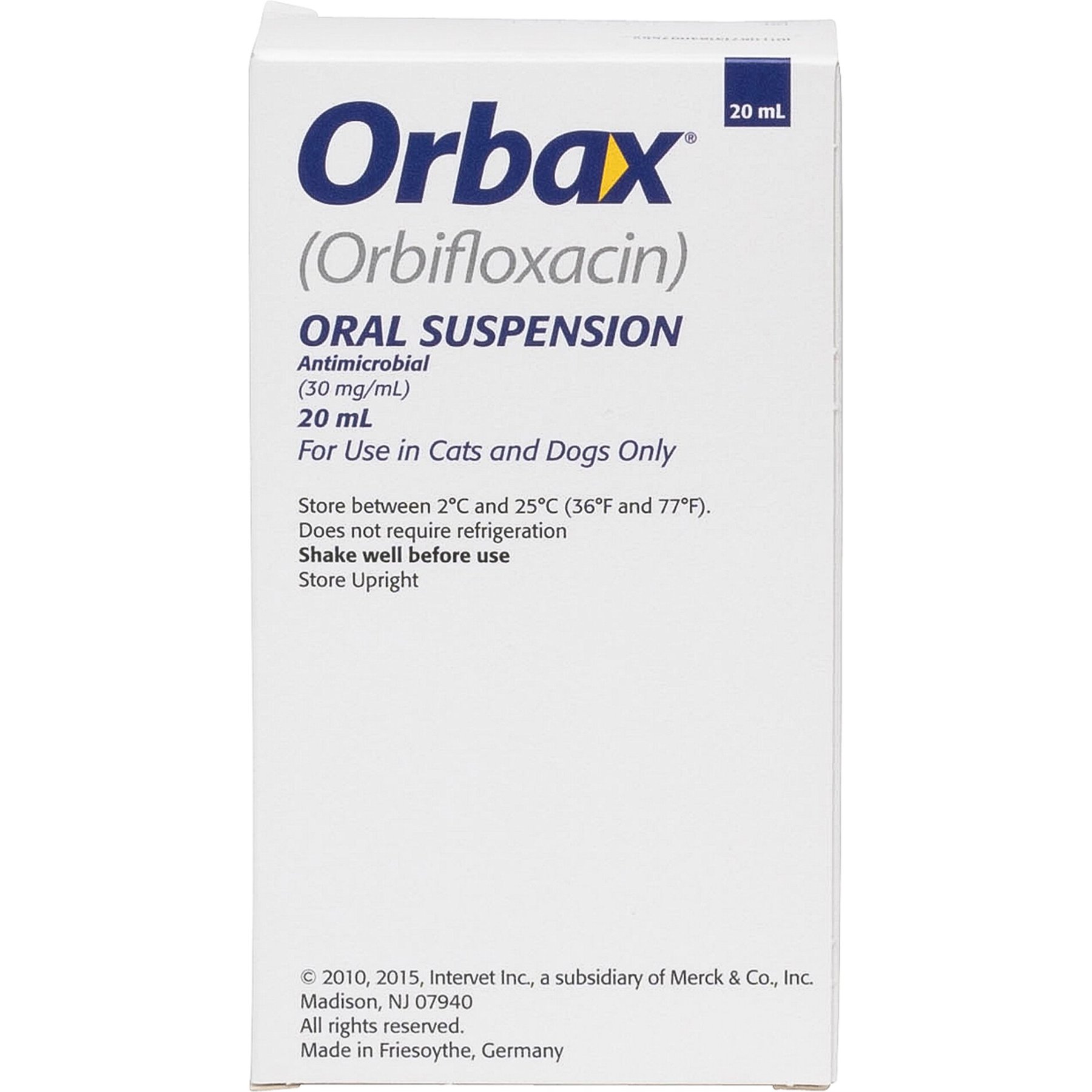 Out of Stock - ORBAX (orbifloxacin) Oral Suspension for Dogs & Cats, 30 ...