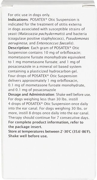 POSATEX Otic Suspension for Dogs, 7.5-g - Chewy.com