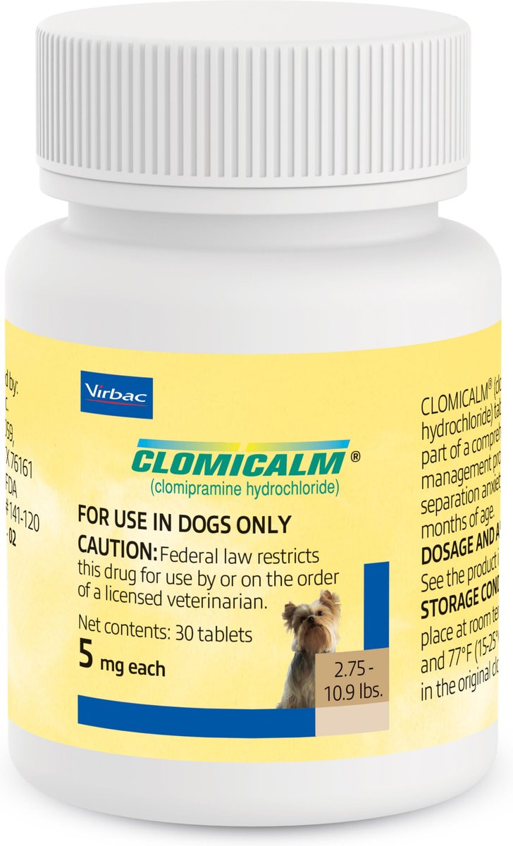 CLOMICALM (Clomipramine HCl) Tablets for Dogs, 5-mg - Easy Refills ...