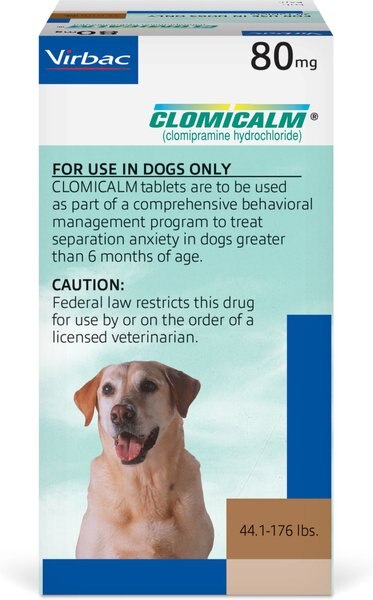 CLOMICALM (Clomipramine HCl) Tablets for Dogs, 80-mg, 1 tablet - Chewy.com