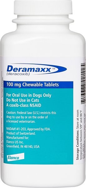 DERAMAXX (deracoxib) Chewable Tablets for Dogs, 100-mg, 1 tablet ...