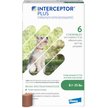 INTERCEPTOR PLUS Chew for Dogs, 8.1-25 lbs, (Green Box), 6 Chews (6-mos ...