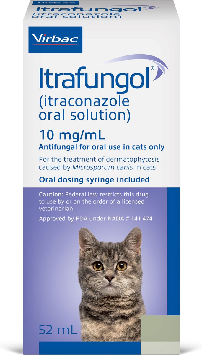 ITRAFUNGOL (itraconazole) Oral Solution for Cats, 10-mg/mL, 52-mL ...
