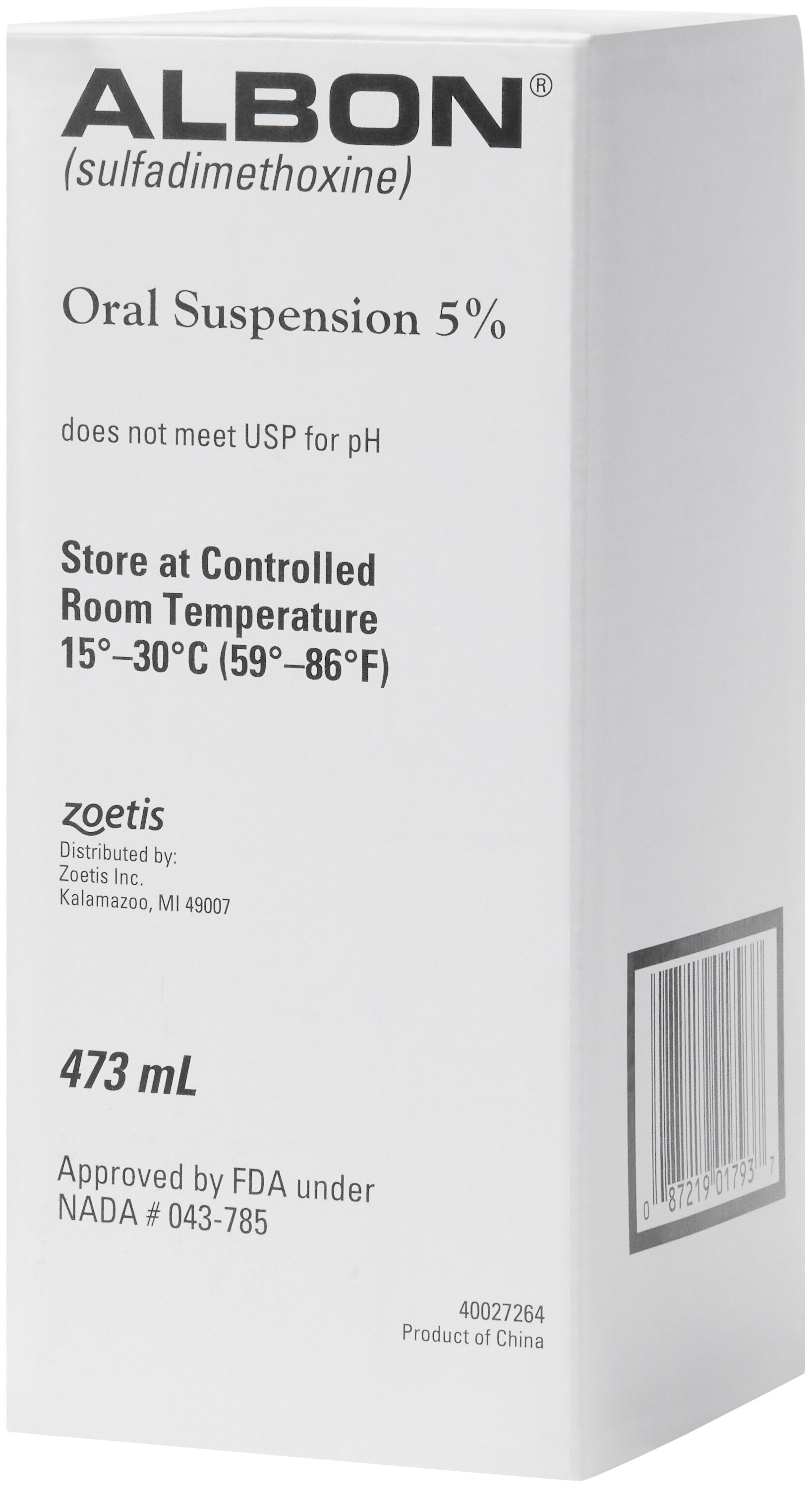 ALBON (sulfadimethoxine) Oral Suspension 5% for Dogs & Cats Customer ...