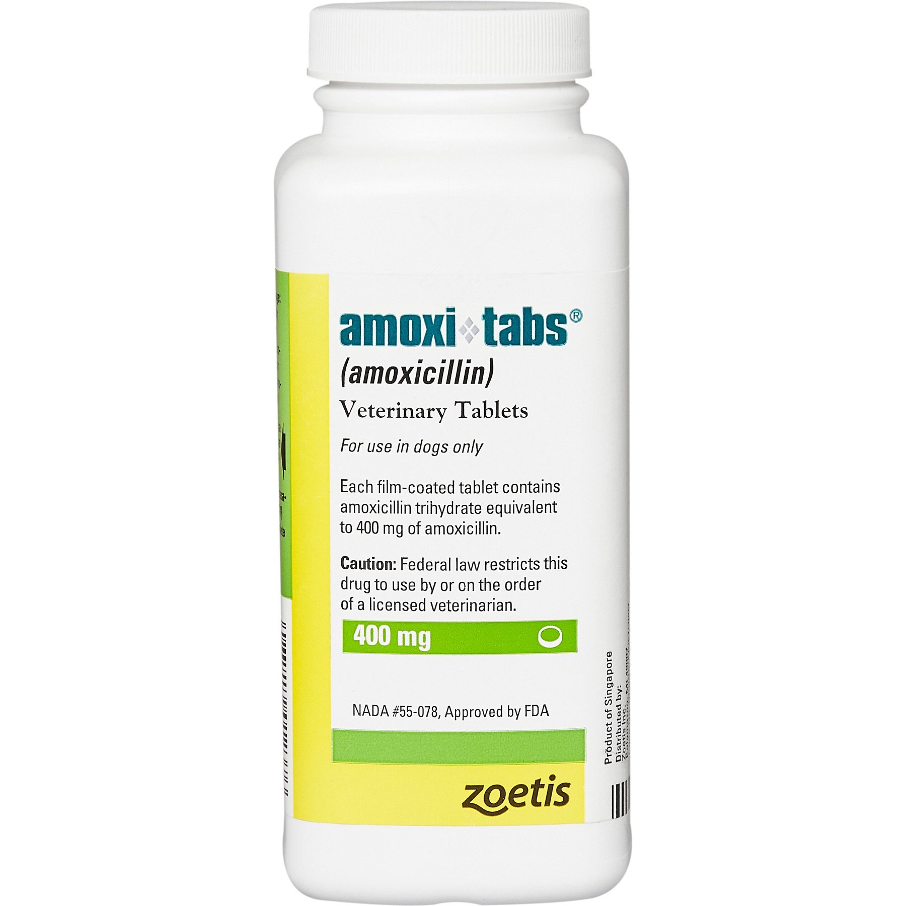 AMOXI-TABS (Amoxicillin) Tablets for Dogs & Cats, 400-mg, 1 tablet ...