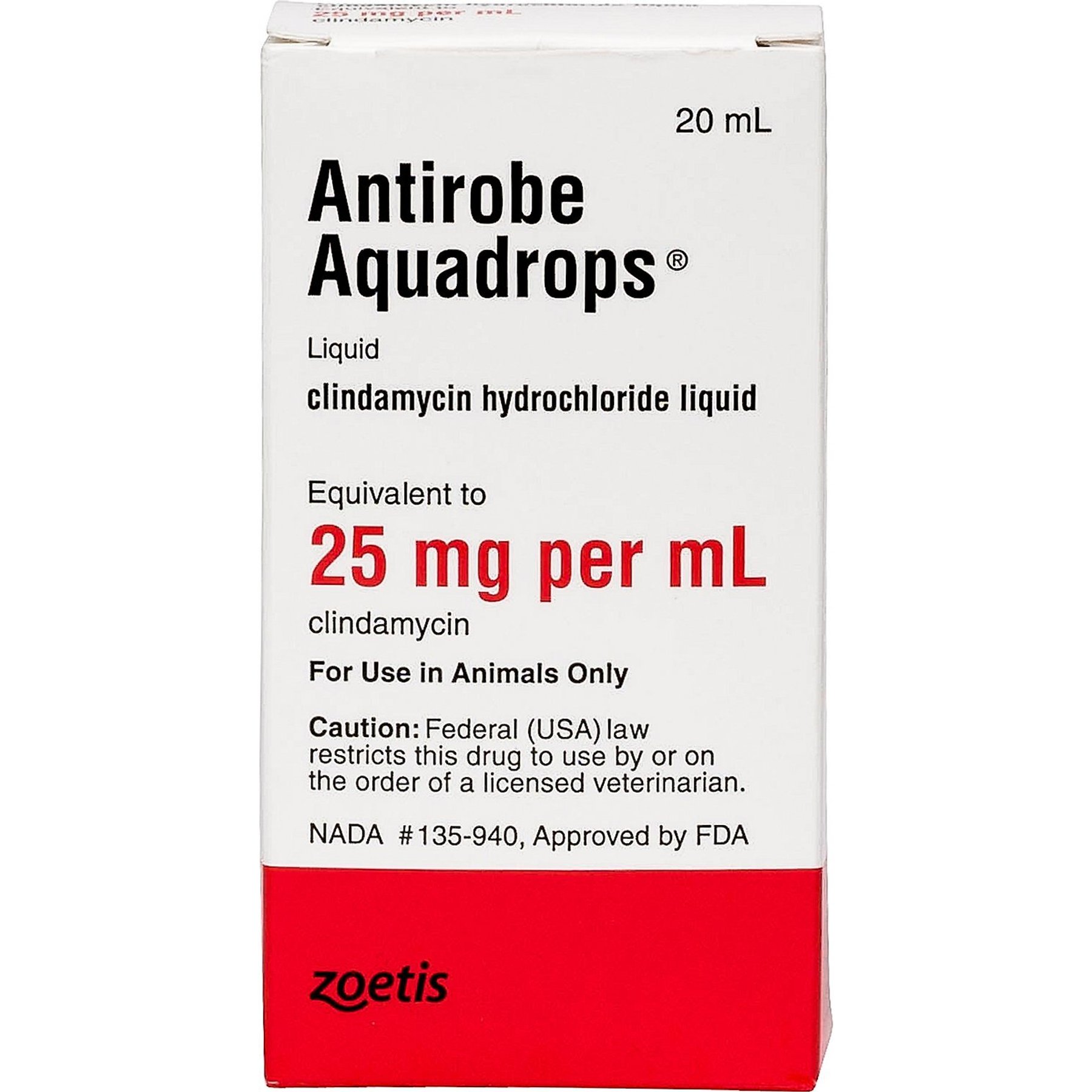 ANTIROBE Aquadrops (Clindamycin HCl) Oral Solution for Dogs & Cats, 25 ...