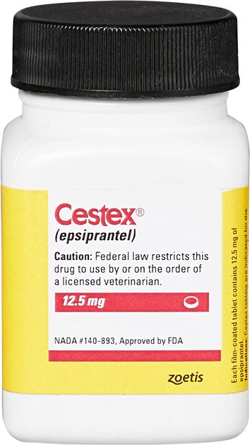 CESTEX Tablet for Dogs & Cats, 12.5 mg, 1 Tablet - Chewy.com
