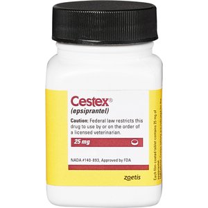 CESTEX Tablet for Dogs & Cats, 25 mg, 1 Tablet - Chewy.com